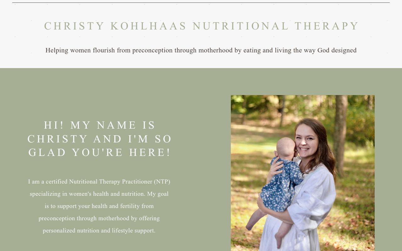Christy Kohlhaas Nutritional Therapy